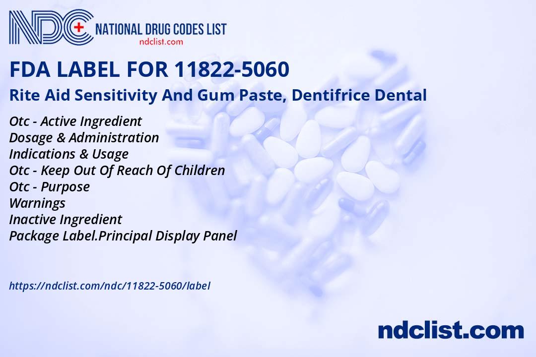 Rite Aid Sensitivity And Gum- FDA Label NDC11822-5060
