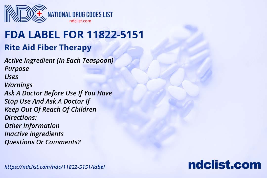 Rite Aid Fiber Therapy- FDA Label NDC11822-5151