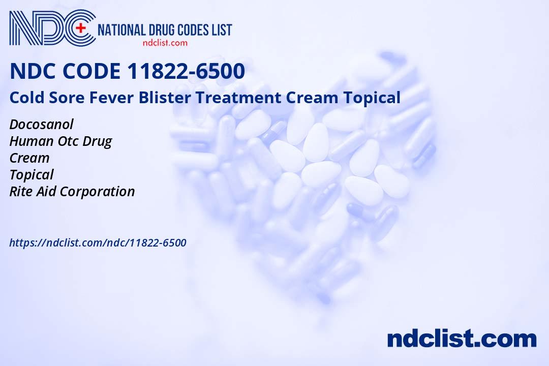 NDC 11822-6500 Cold Sore Fever Blister Treatment Cream Topical