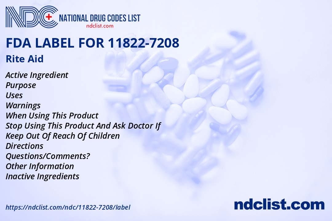 FDA Label for Rite Aid - Indications, Usage & Precautions