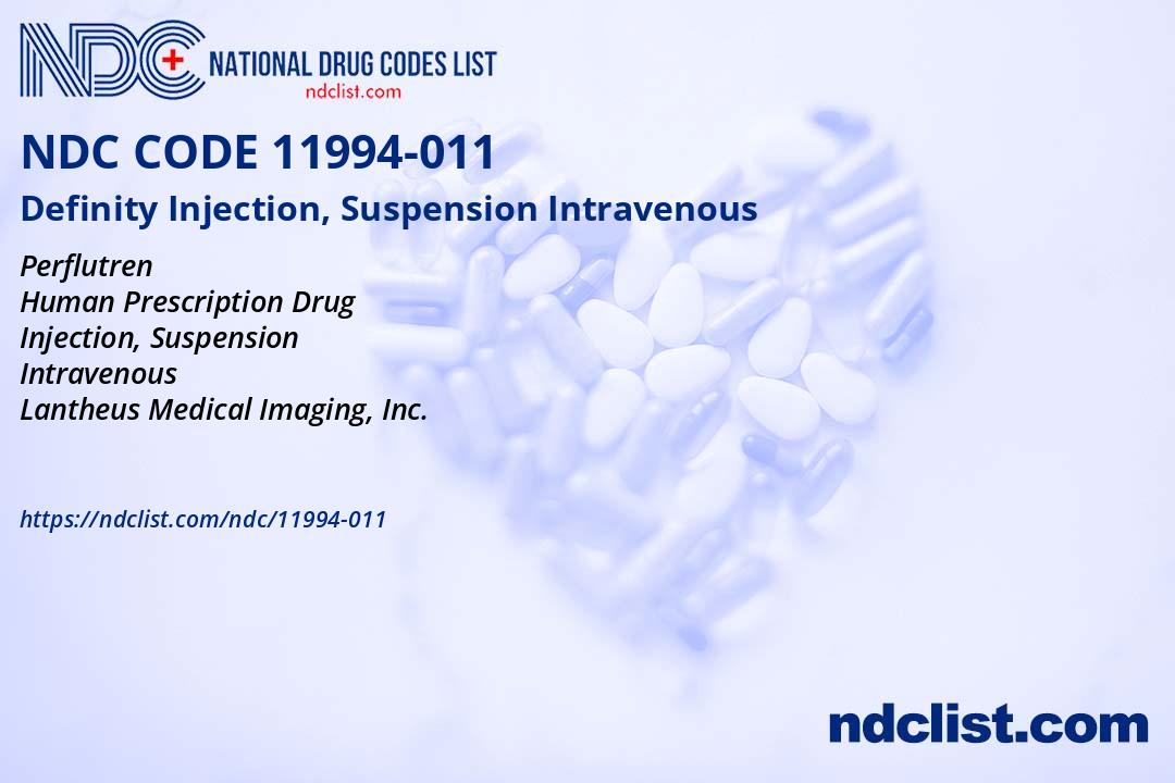 NDC 11994-011 Definity Injection, Suspension Intravenous