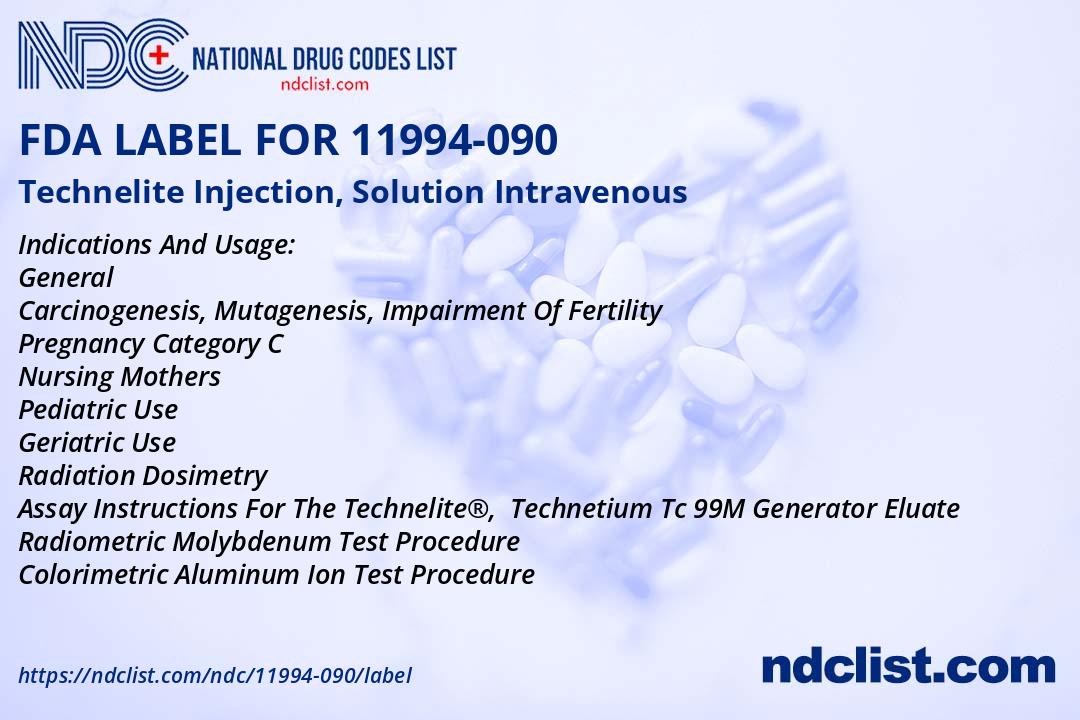 FDA Label for Technelite Injection, Solution Intravenous - Indications, Usage & Precautions