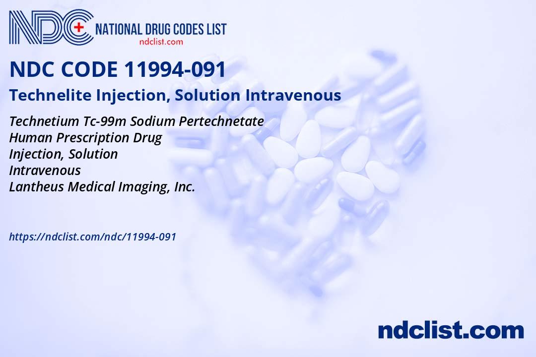 NDC 11994-091 Technelite Injection, Solution Intravenous