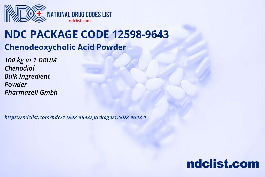 Chenodeoxycholic Acid Powder- NDC12598-9643-1