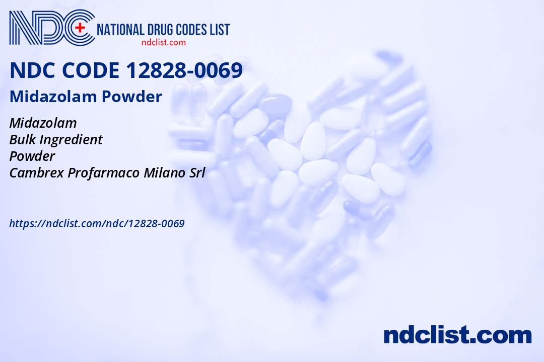 NDC 12828-0069 Midazolam Powder