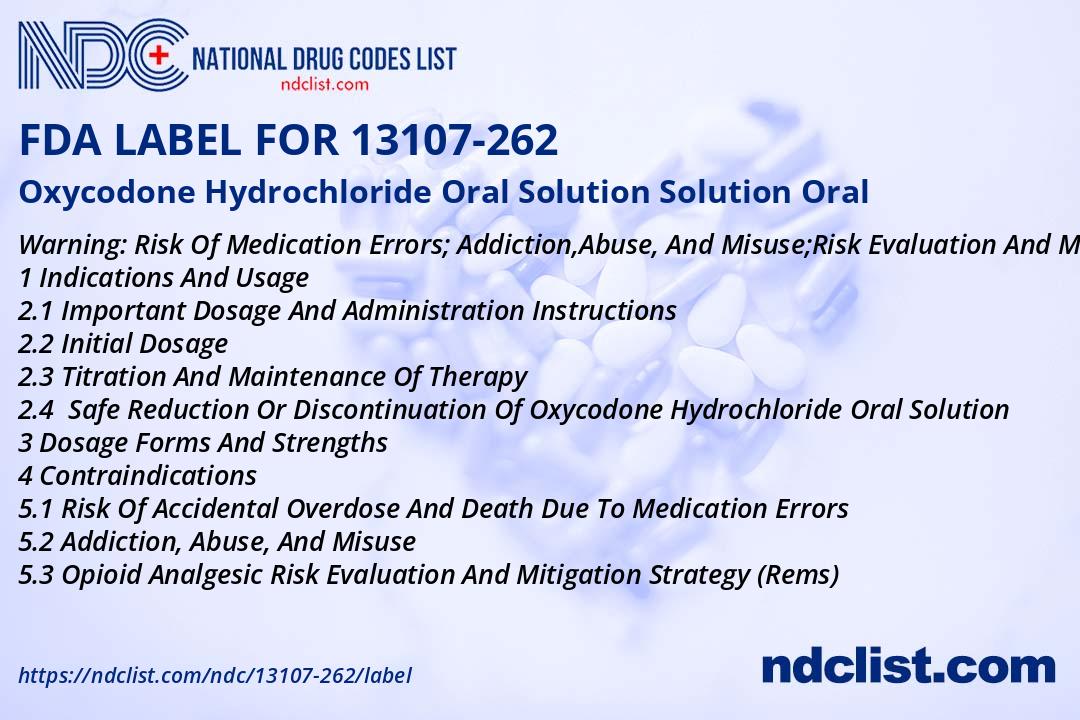 FDA Label for Oxycodone Hydrochloride Oral Solution Solution Oral ...