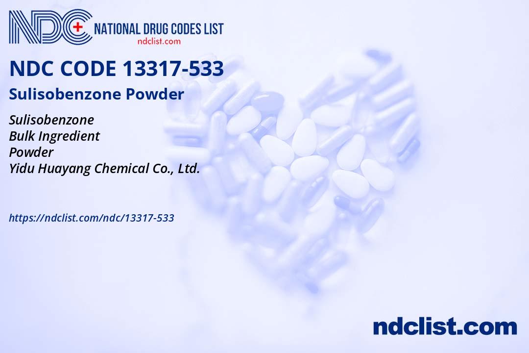 NDC 13317-533 Sulisobenzone Powder