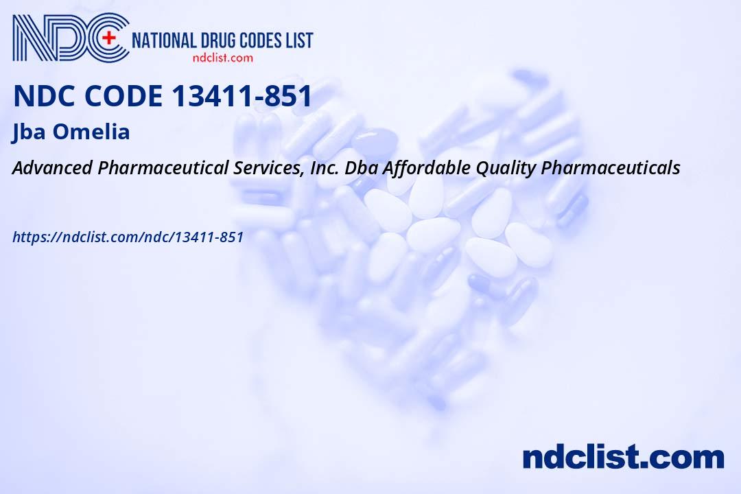 NDC 13411-851 Jba Omelia
