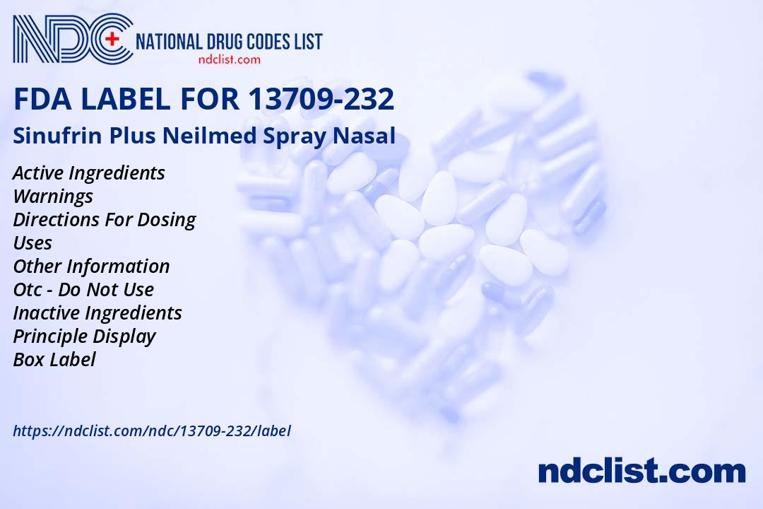 FDA Label for Sinufrin Plus Neilmed Spray Nasal - Indications, Usage ...