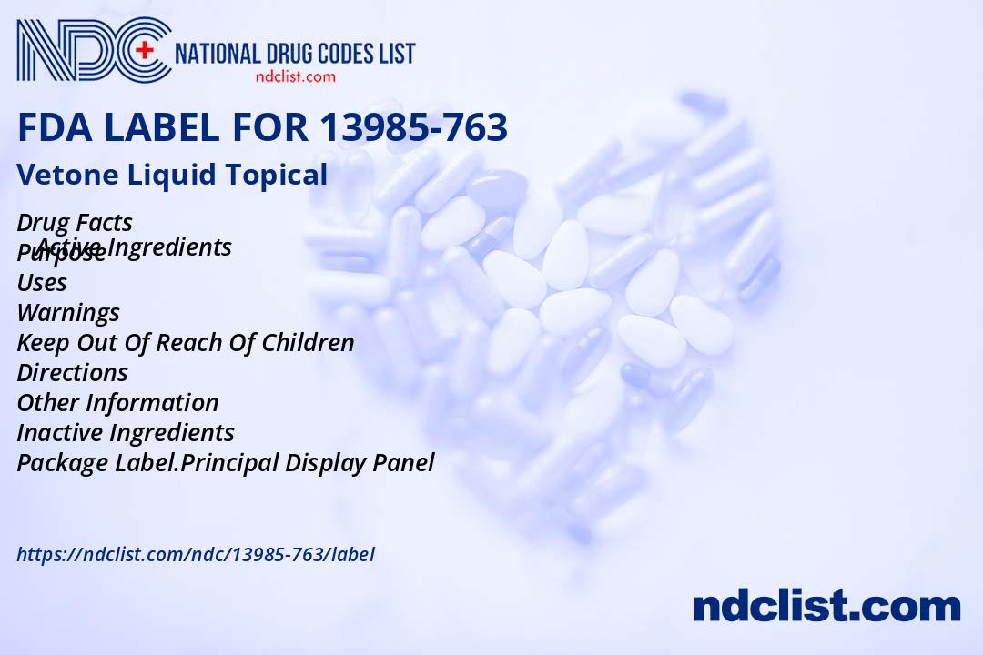 FDA Label for Vetone Liquid Topical - Indications, Usage & Precautions