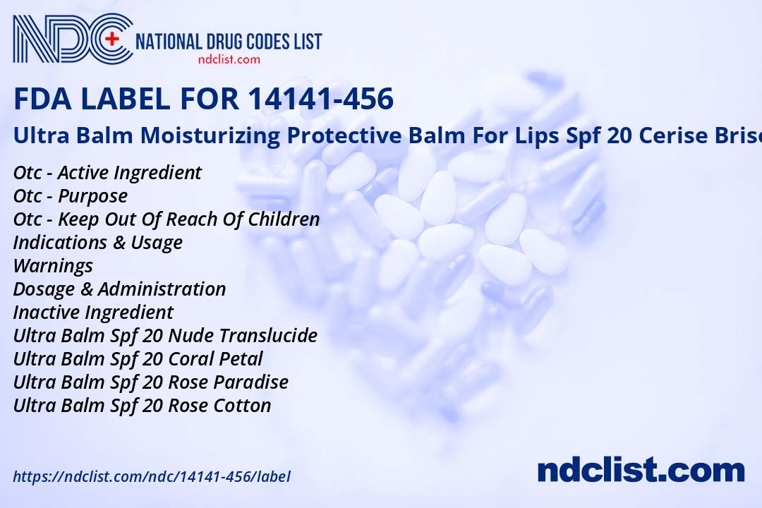 Ultra Balm Moisturizing Protec FDA Label - NDC 14141-456