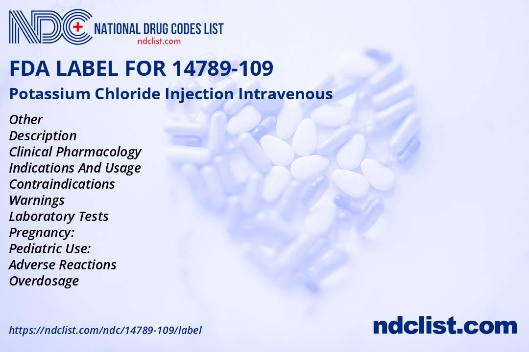 FDA Label for Potassium Chloride Injection Intravenous - Indications ...