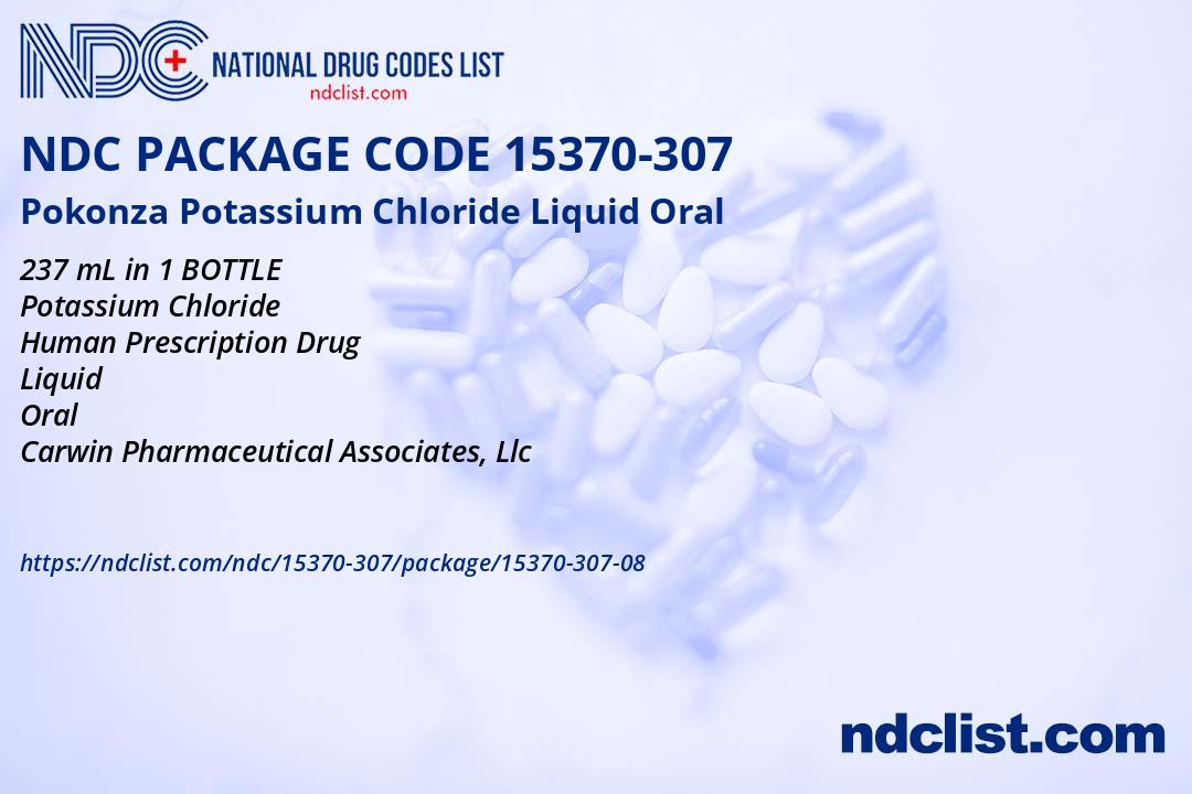 Pokonza Potassium Chloride Liquid NDC Package 15370-307-08