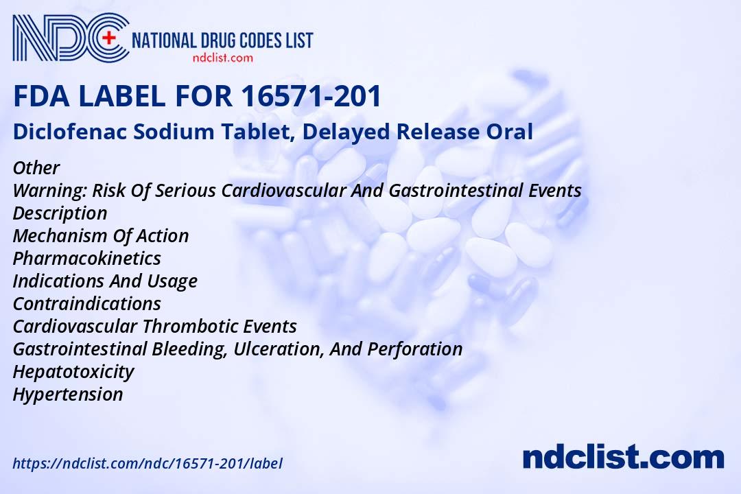 FDA Label for Diclofenac Sodium Tablet, Delayed Release Oral ...