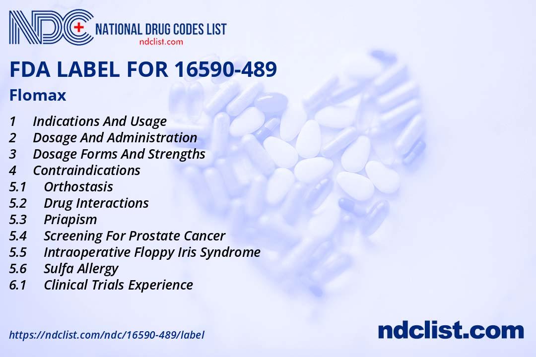 Flomax- FDA Label NDC16590-489