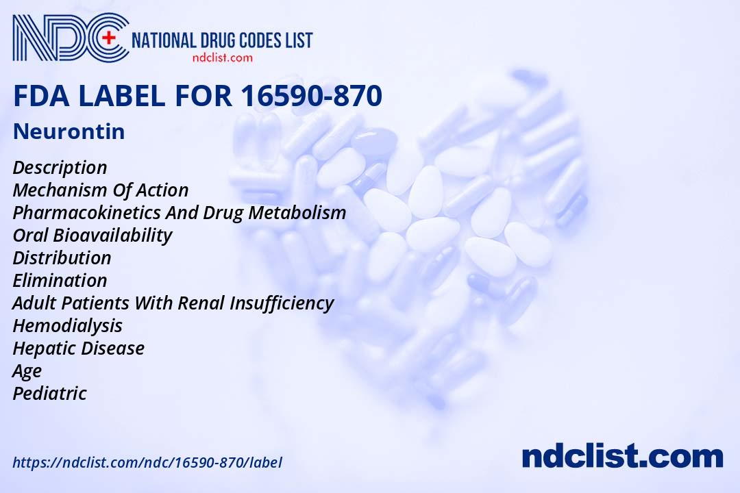 FDA Label for Neurontin - Indications, Usage & Precautions
