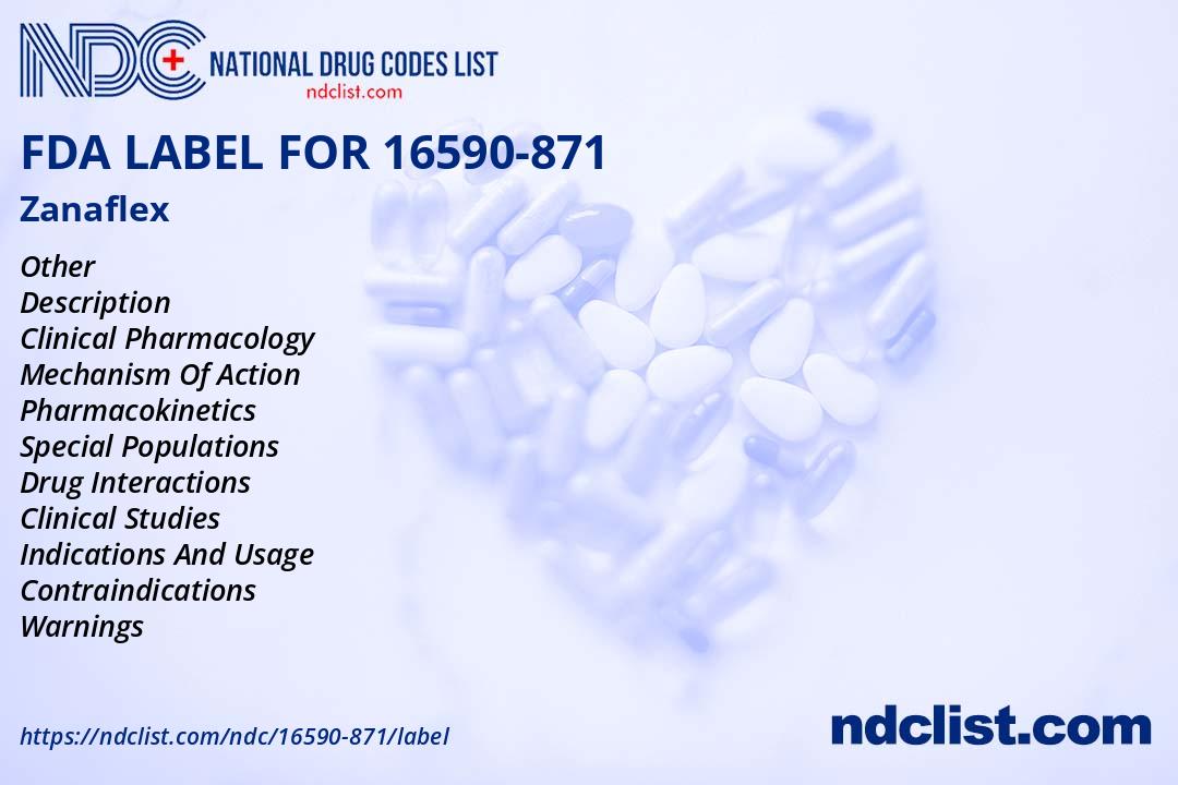 FDA Label for Zanaflex - Indications, Usage & Precautions