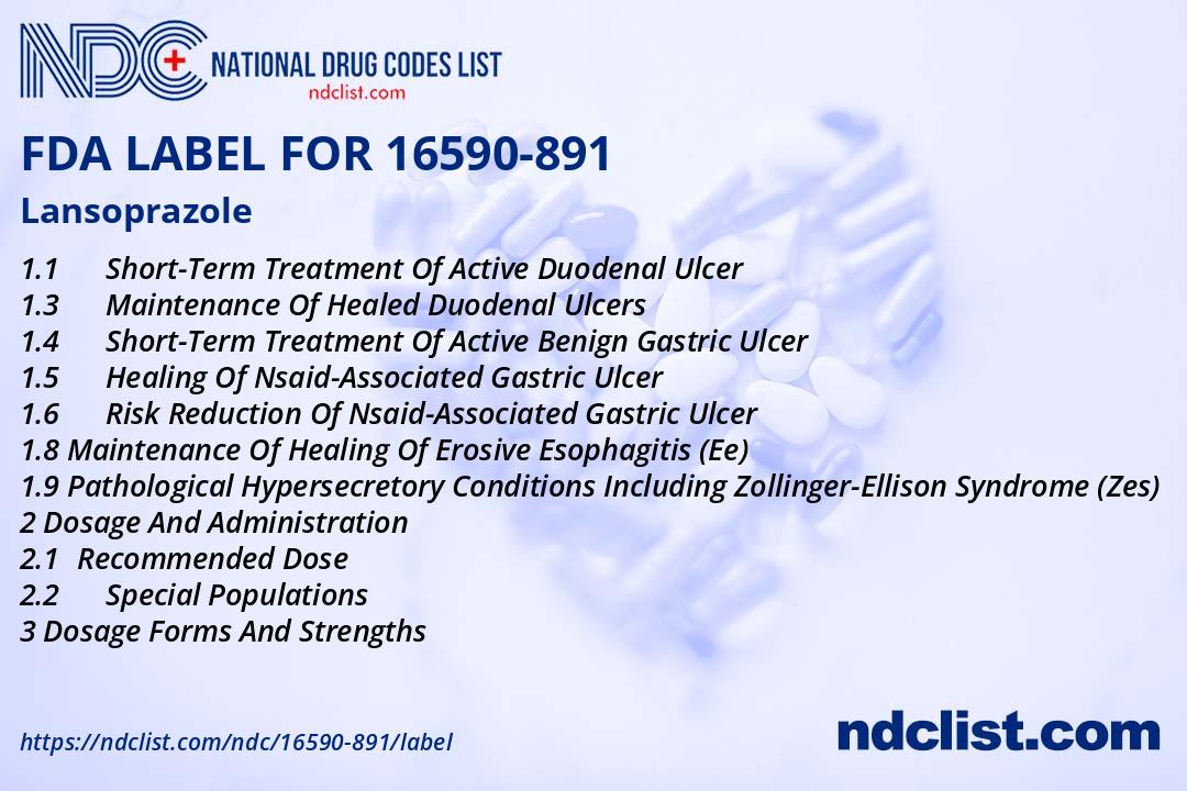 FDA Label for Lansoprazole - Indications, Usage & Precautions