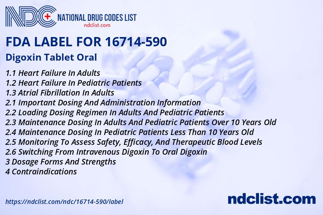 FDA Label for Digoxin Tablet Oral - Indications, Usage & Precautions