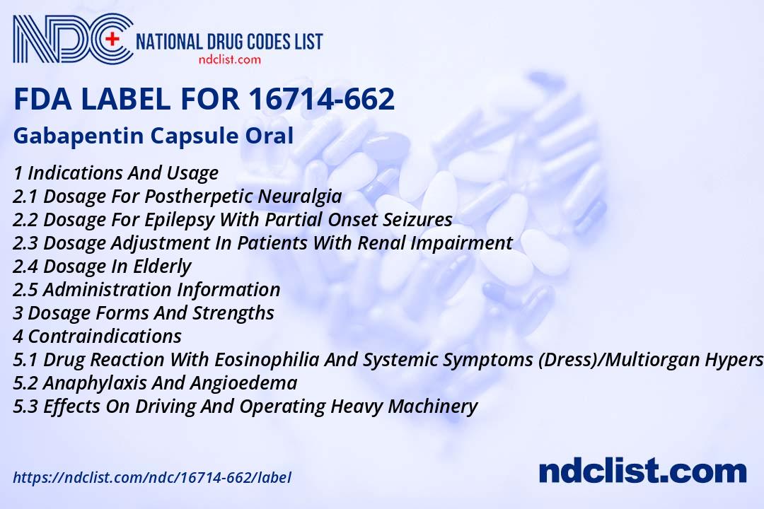 FDA Label for Gabapentin Capsule Oral - Indications, Usage & Precautions