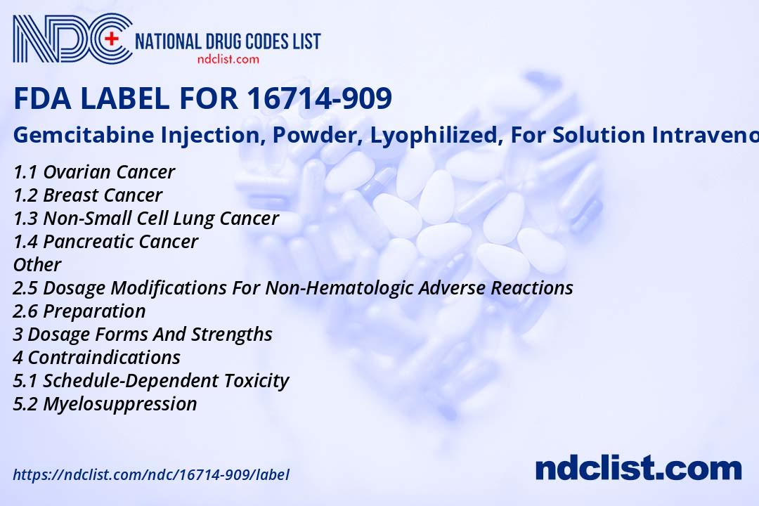 FDA Label for Gemcitabine Injection, Powder, Lyophilized, For Solution ...