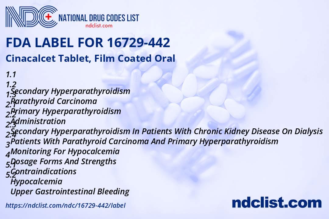 FDA Label for Cinacalcet Tablet, Film Coated Oral - Indications, Usage ...