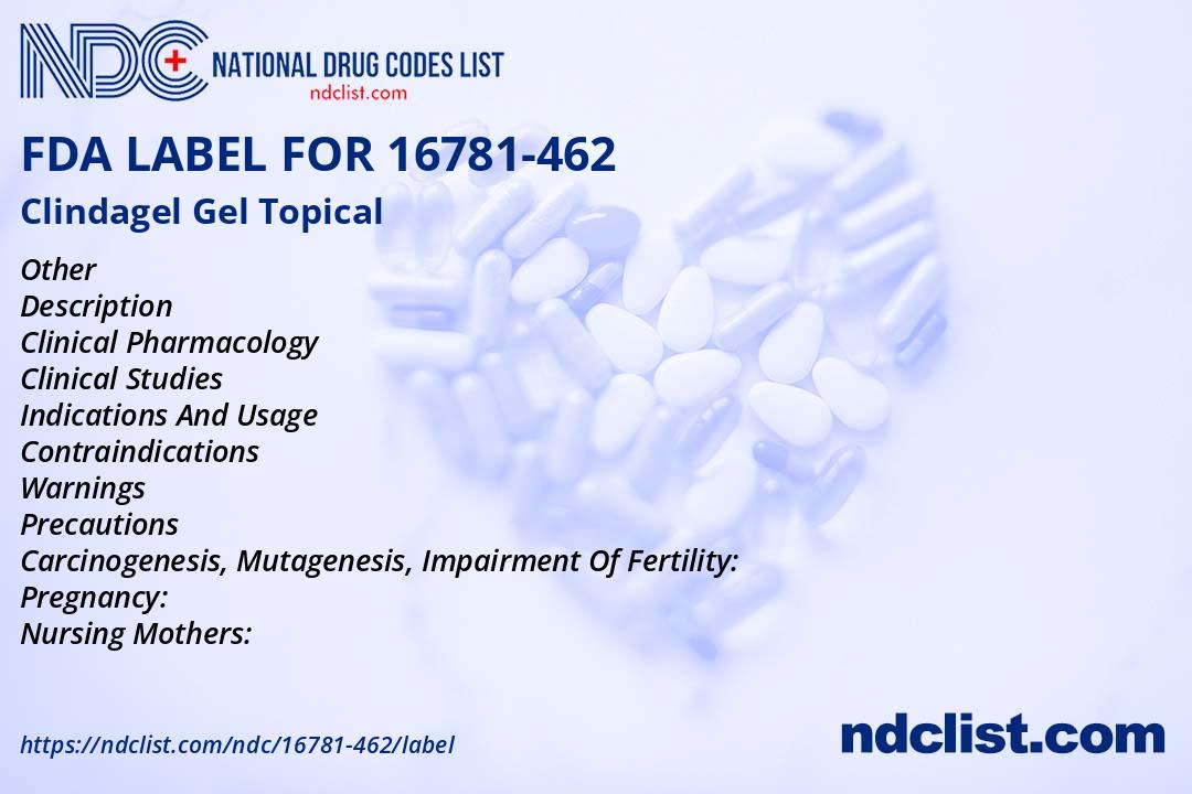 Clindagel- FDA Label NDC16781-462