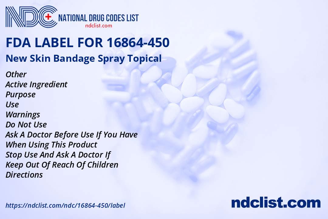 FDA Label for New Skin Bandage Spray Topical - Indications, Usage ...