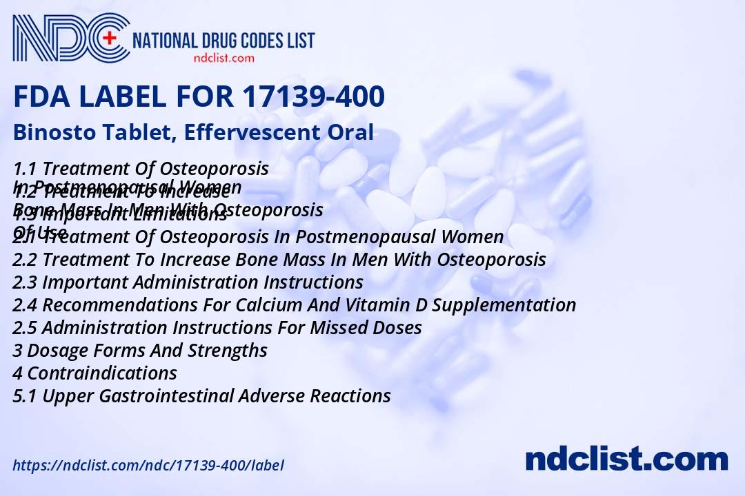 FDA Label for Binosto - Indications, Usage & Precautions