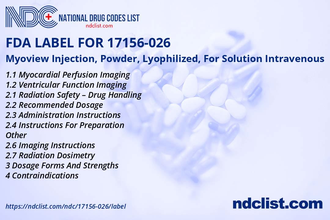 Myoview FDA Label - NDC 17156-026