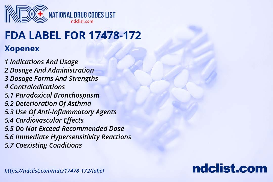 FDA Label for Xopenex - Indications, Usage & Precautions