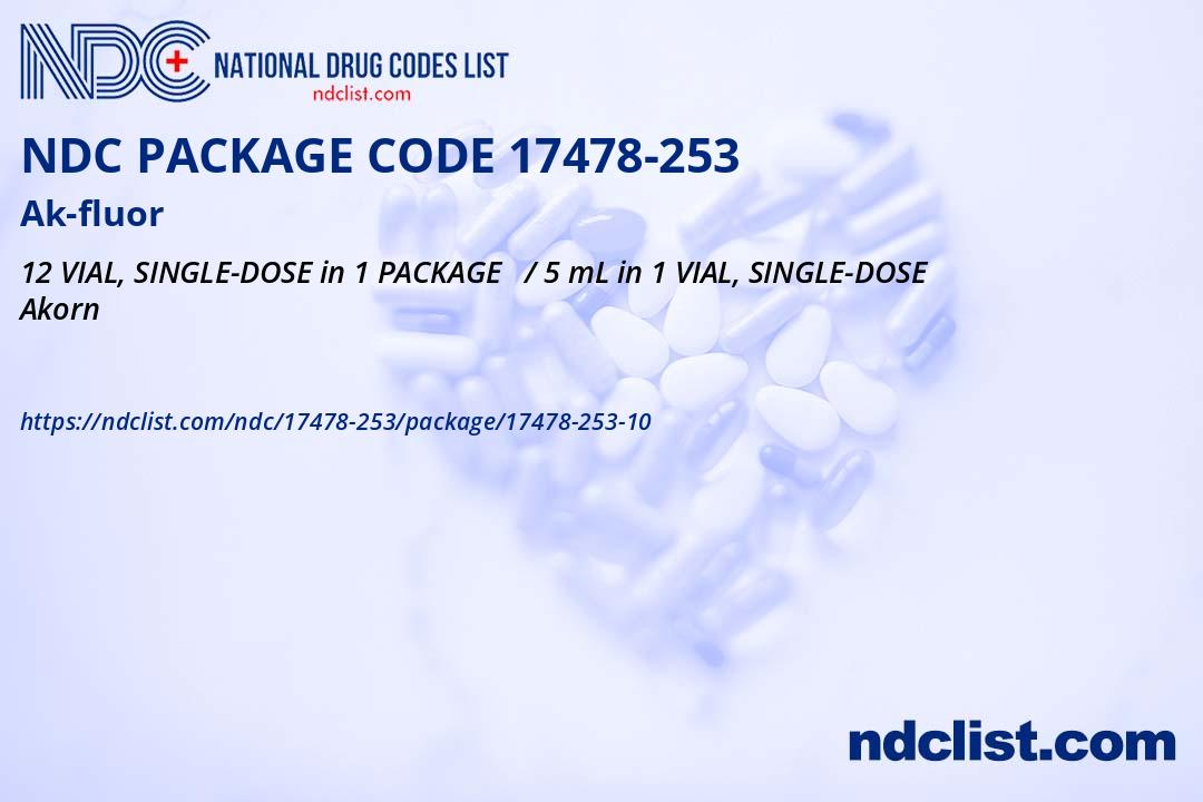 Ak-fluor NDC Package 17478-253-10