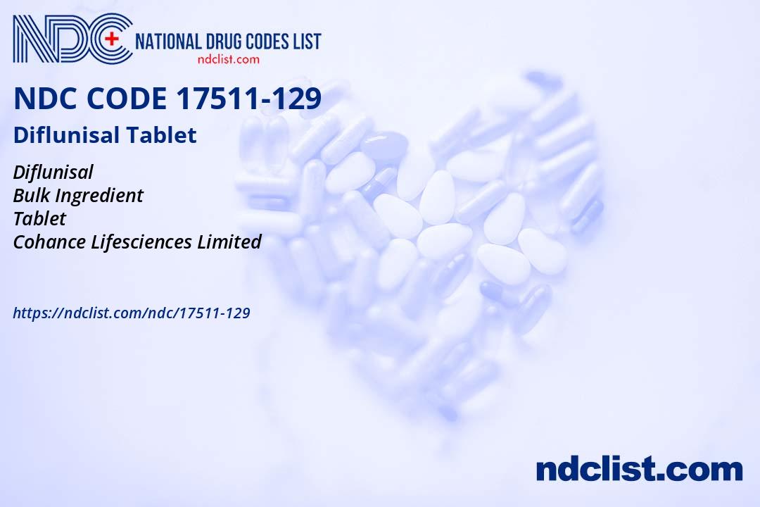 NDC 17511-129 Diflunisal Tablet
