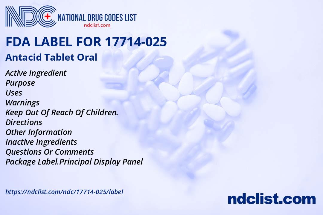 FDA Label for Antacid Tablet Oral - Indications, Usage & Precautions