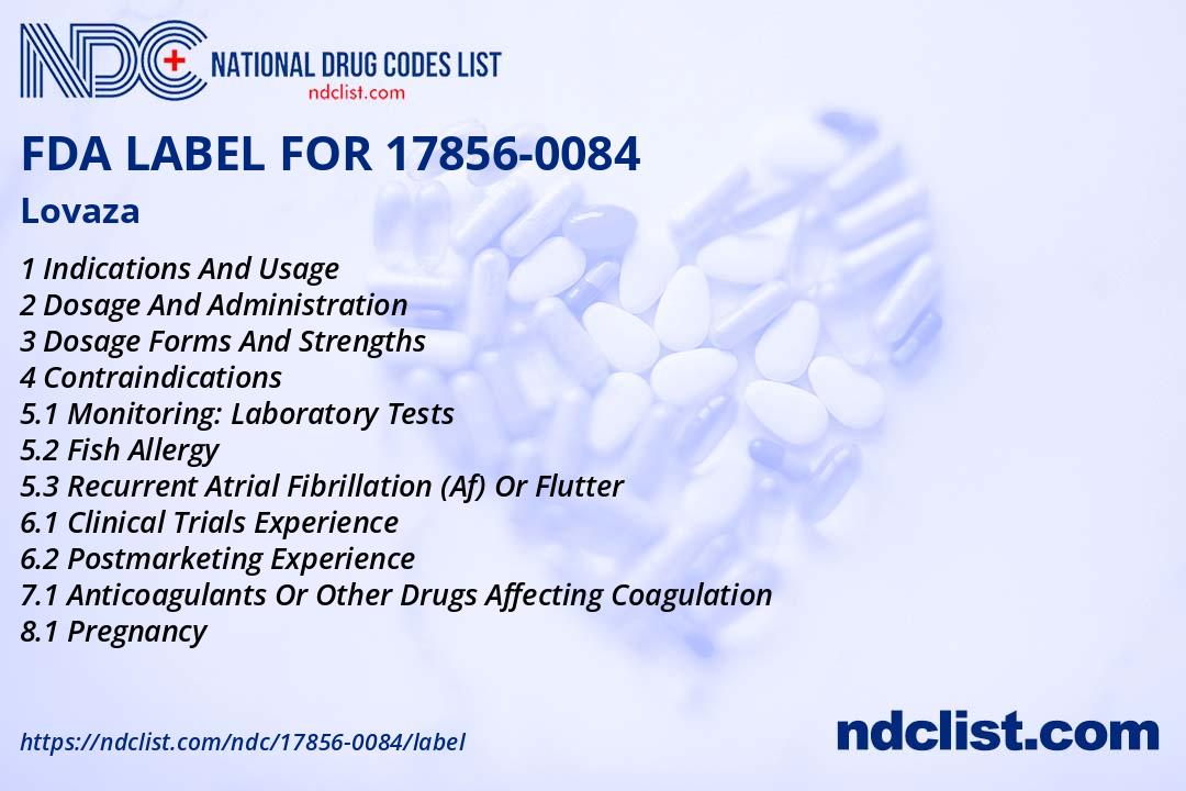 FDA Label for Lovaza - Indications, Usage & Precautions