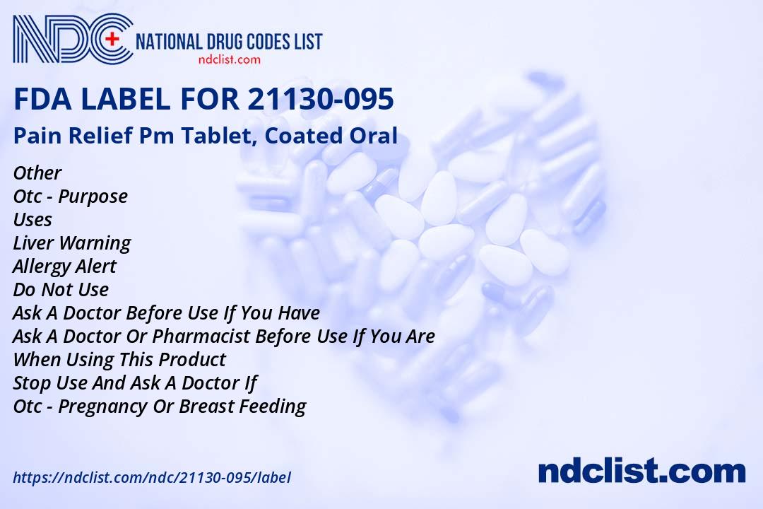 FDA Label for Pain Relief Pm Tablet, Coated Oral - Indications, Usage ...