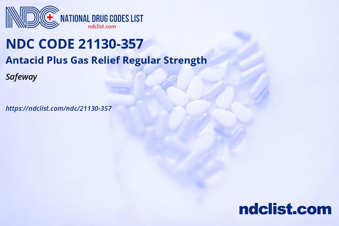 NDC 21130-357 Antacid Plus Gas Relief Regular Strength