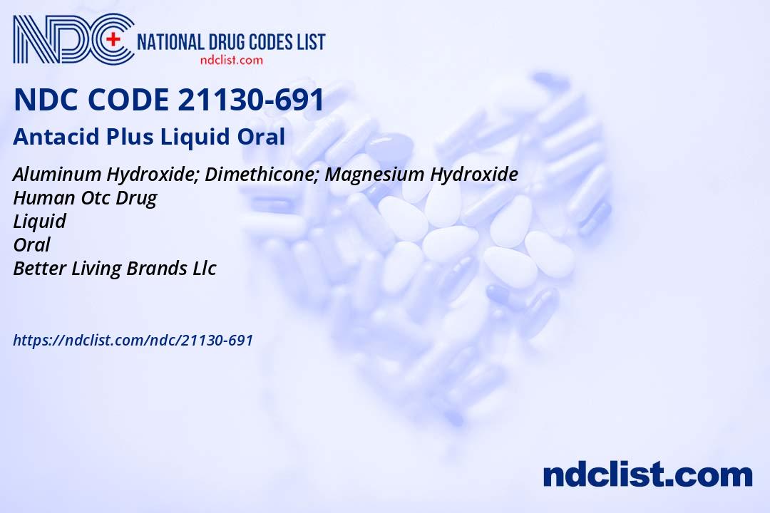 NDC 21130-691 Antacid Plus Liquid Oral