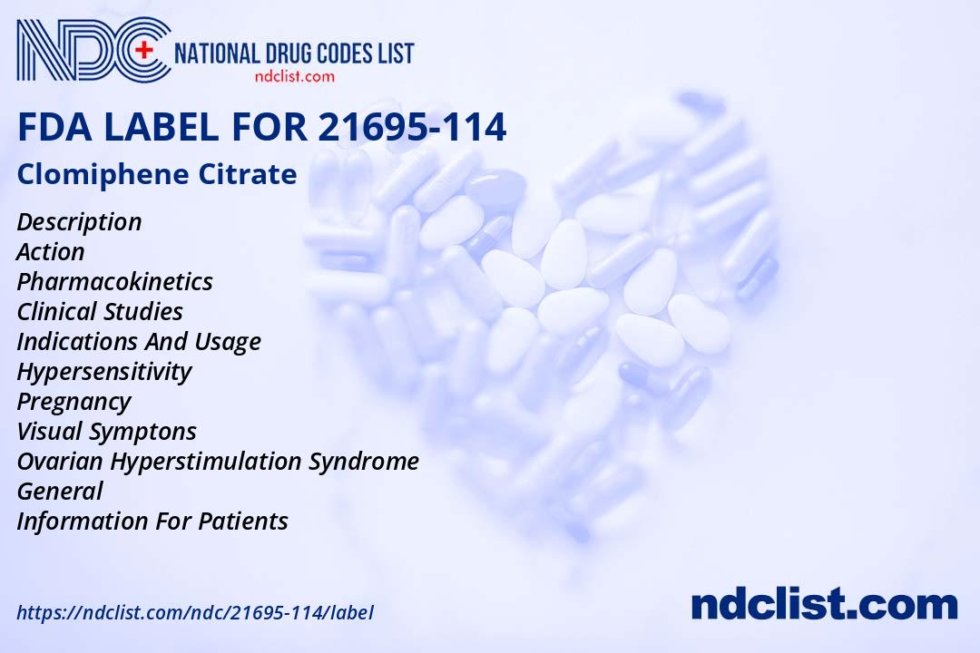 FDA Label for Clomiphene Citrate - Indications, Usage & Precautions