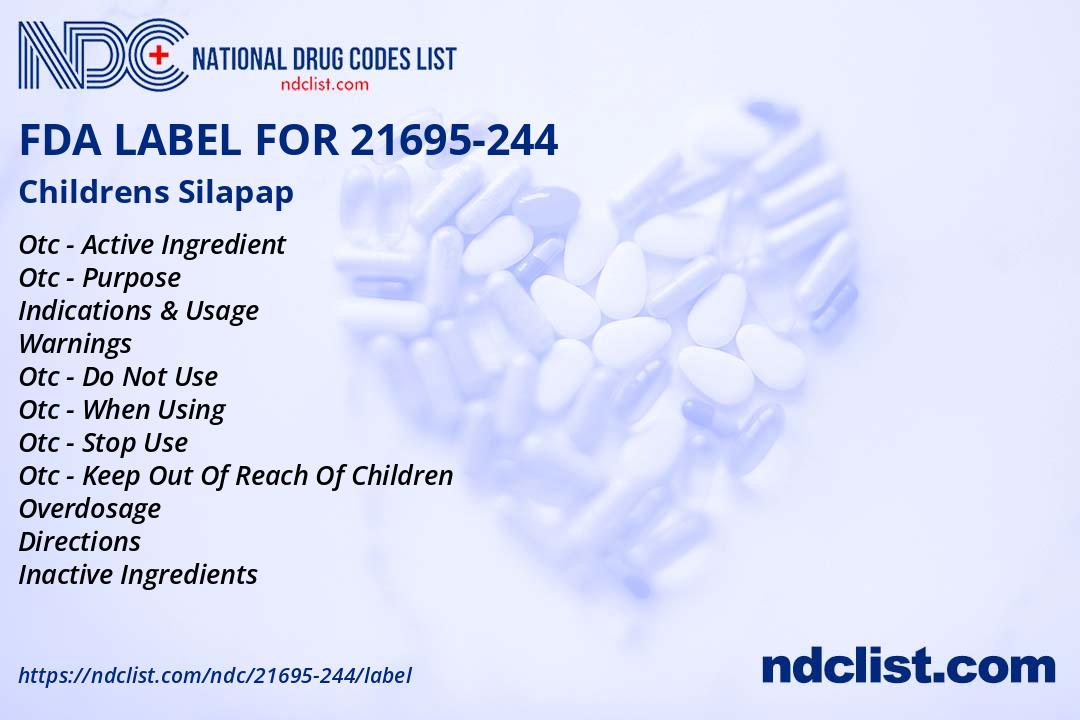 FDA Label for Childrens Silapap - Indications, Usage & Precautions