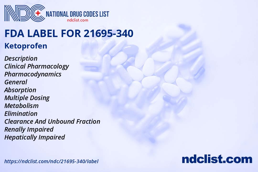 FDA Label for Ketoprofen - Indications, Usage & Precautions