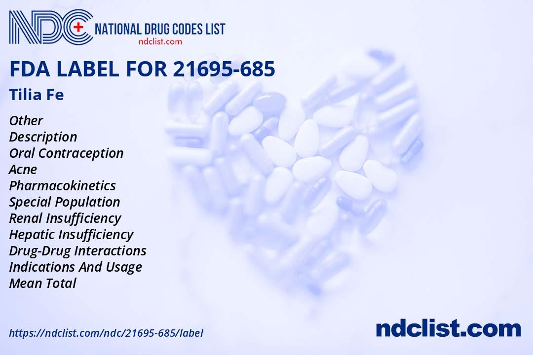 FDA Label for Tilia Fe - Indications, Usage & Precautions