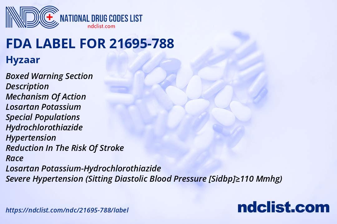 Hyzaar- FDA Label NDC21695-788