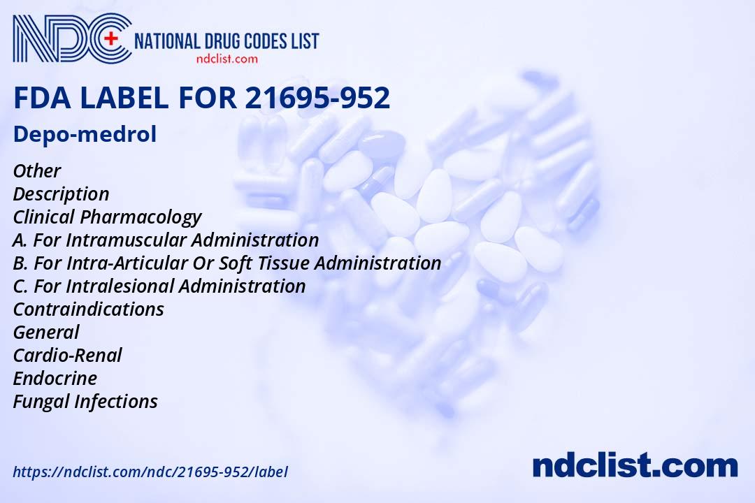 FDA Label for Depo-medrol - Indications, Usage & Precautions
