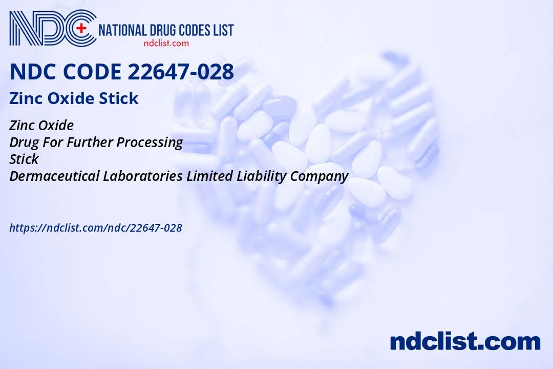 NDC 22647-028 Zinc Oxide Stick