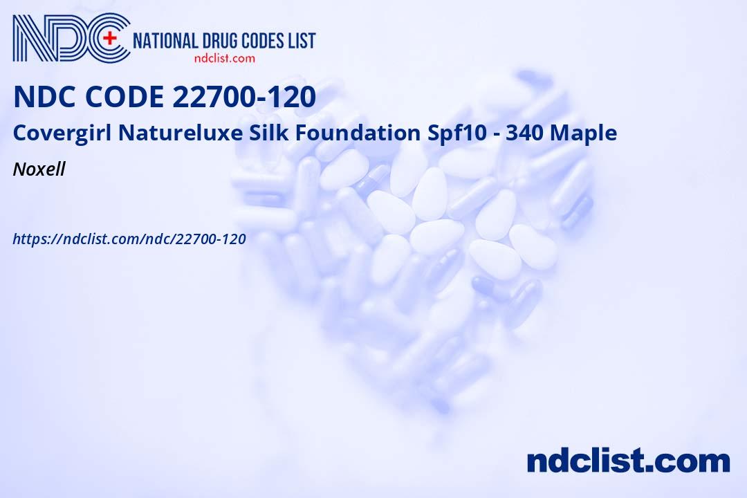 NDC 22700-120 Covergirl Natureluxe Silk Foundation Spf10 - 340 Maple