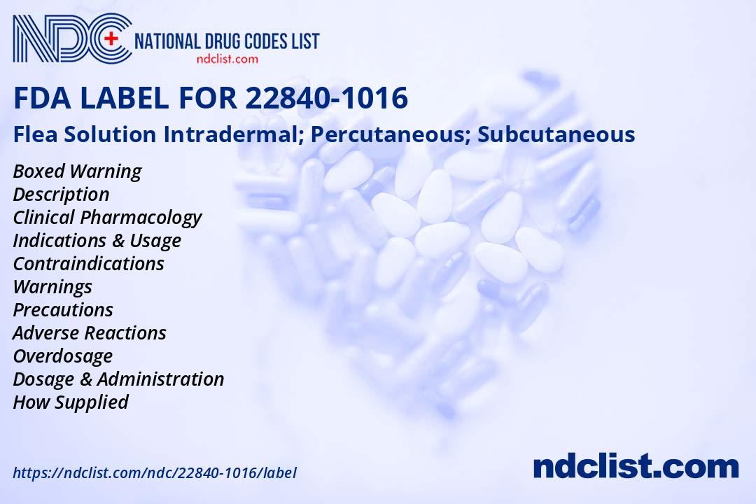 Flea Solution- FDA Label NDC22840-1016