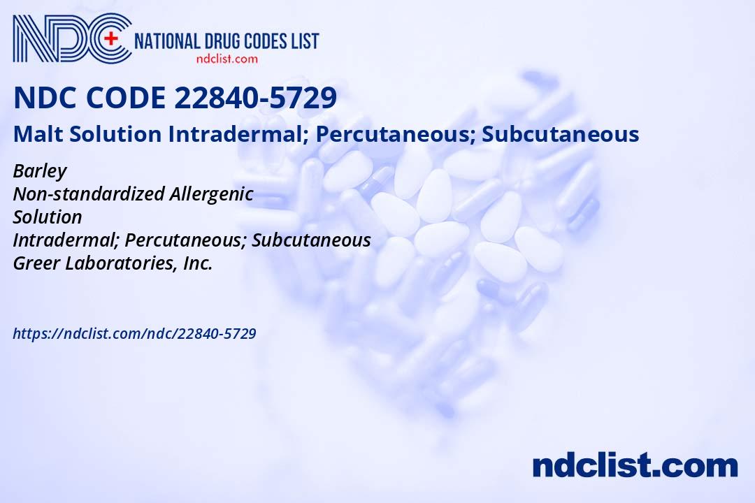 Malt Solution NDC 22840-5729