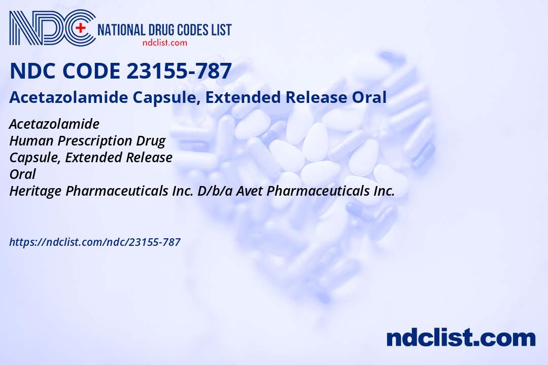 Acetazolamide Capsule, Extended Release NDC 23155-787