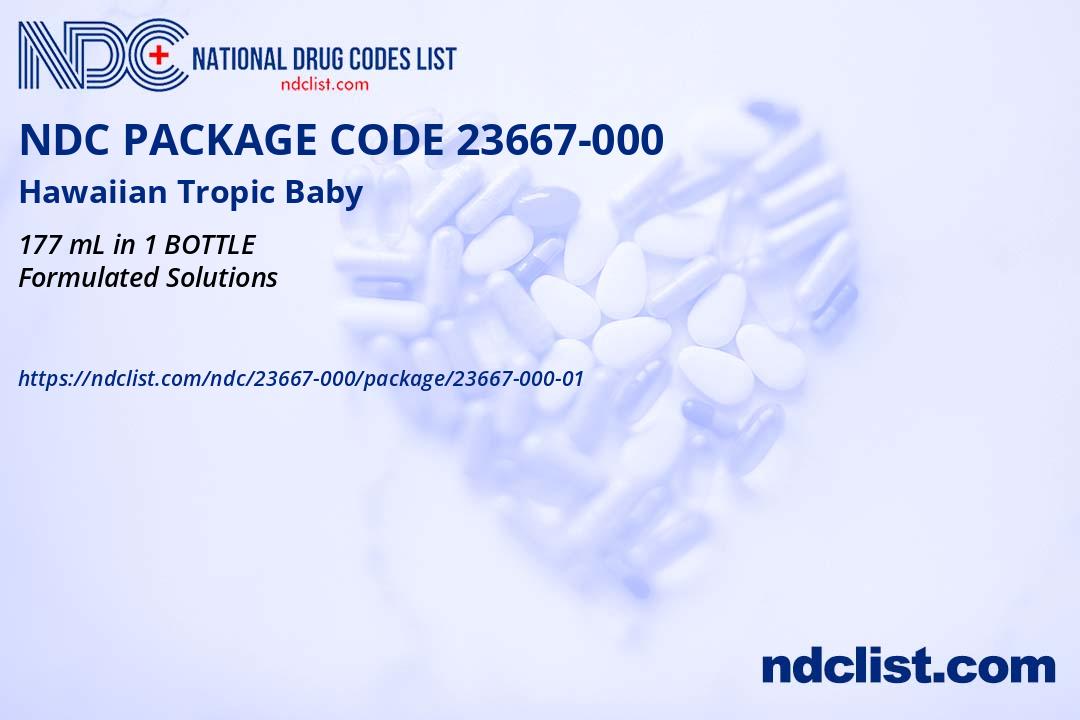 NDC Package 23667-000-01 Hawaiian Tropic Baby
